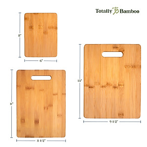 Totally Bamboo 3-Piece Bamboo Wood Cutting Board Set, 3 Assorted Sizes