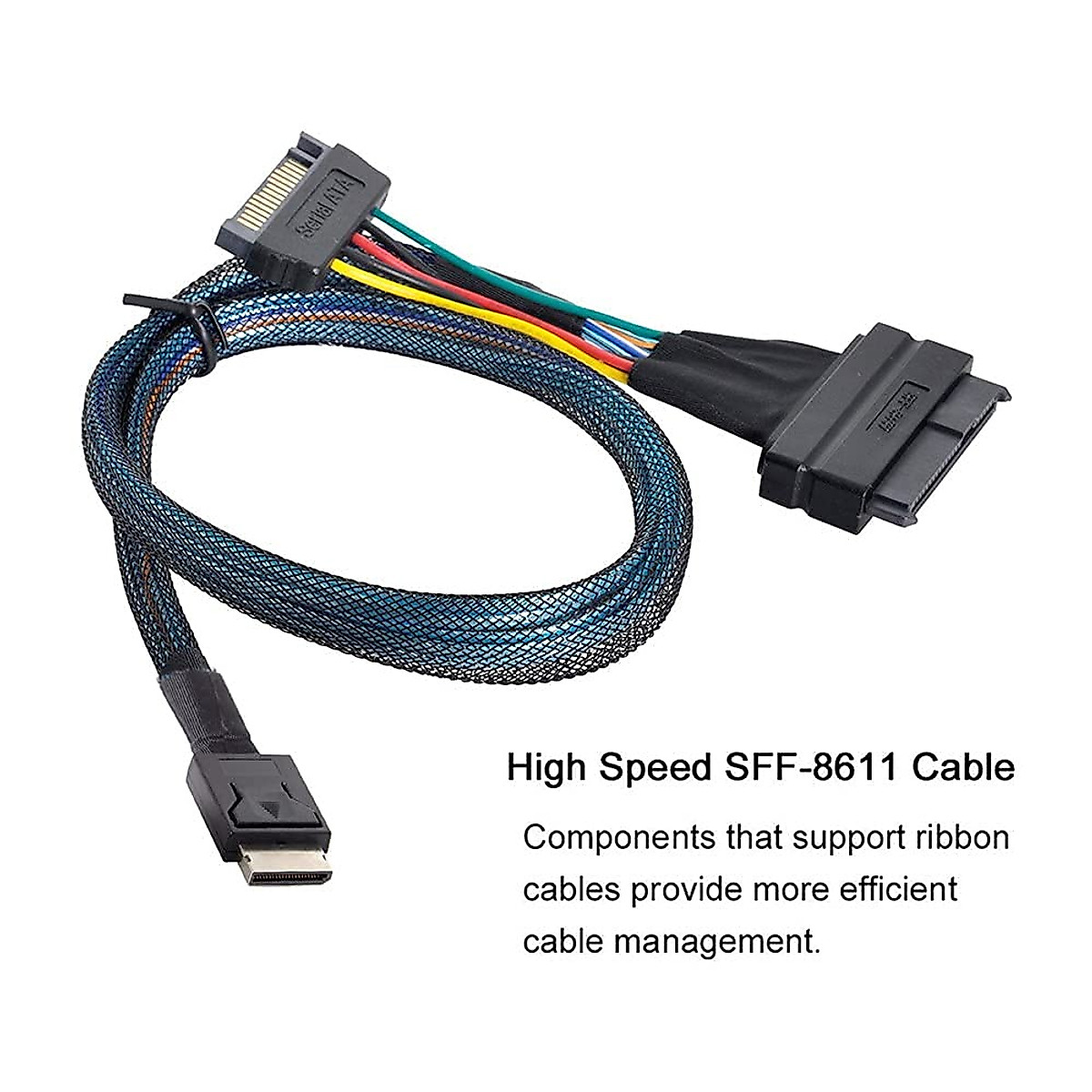 Xiwai Oculink SFF-8611 to U.2 U.3 SFF-8639 NVME PCIe PCI-Express SSD Cable for Mainboard SSD