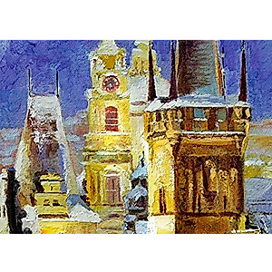 SOLD,Gateway to Prague, The Golden City By Internationally Renown Painter Yary Dluhos