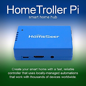 HomeSeer HomeTroller Pi G8 Smart Home Hub, 800 Series Long Range Radio, Compatible with Z-Wave, Zigbee, Tuya, HUE, Nest, Ecobee and Much More, Locally Managed Automations