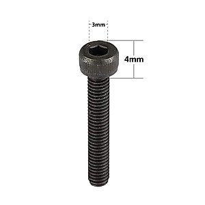 CAMVATE Three Types M4 Threaded Screw Pack (15 pcs,M4X8mm,M4X10mm,M4X22mm) - 1955