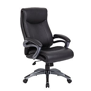 Boss Office Products Boss Double Layer Executive Chair, Black (B8661)