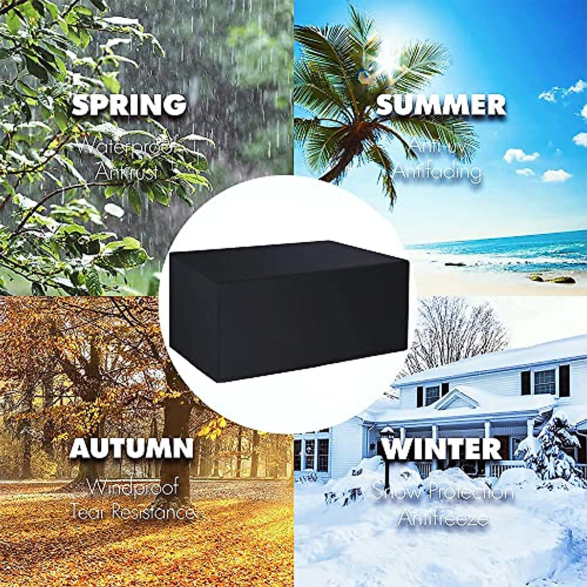 Skyour Patio Table Furniture Set Covers Square/ Rectangular Waterproof Outdoor Indoor Dustproof Garden Table Chair Sofa Furniture Set Cover Protector (121x54x39in)