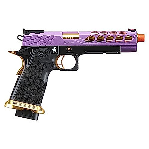 Lancer Tactical Airsoft Pistol STRYK Hi-Capa 5.1/4.3 Full Metal Gas Blowback 330 FPS (Regular, Purple & Gold, Hi-Capa 5.1)