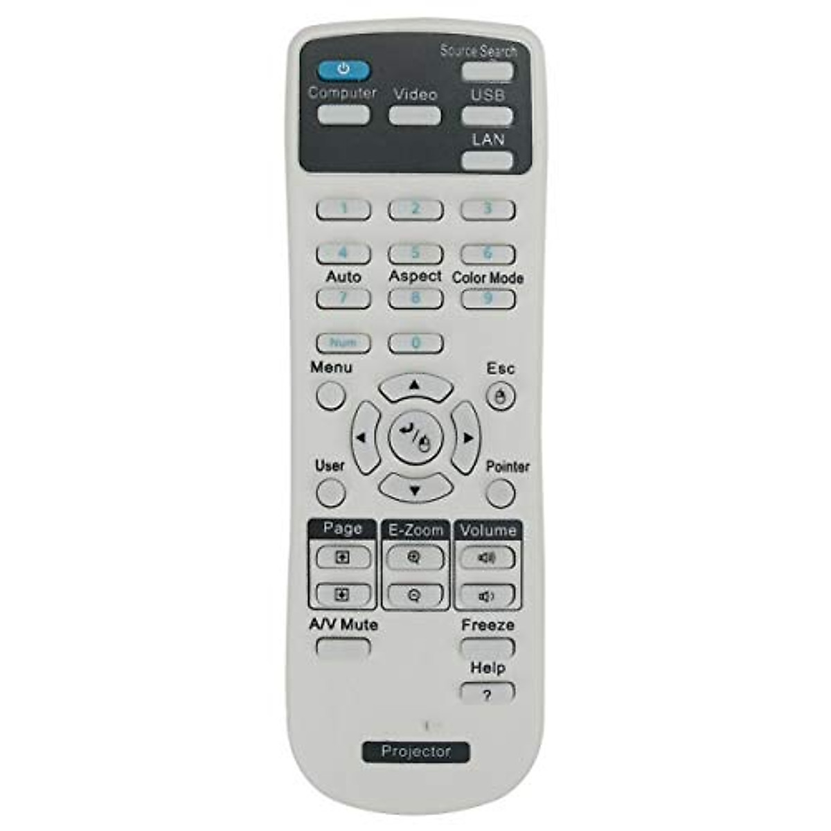 AIDITIYMI Remote Control for Epson PowerLite 1945 1950,EB-108 EB-2042 EB-2142W EB-2247U,EX71 EX3200 EX5200 EX7200,VS335W VS210 VS310 VS315W,BrightLink 536Wi 585Wi,EMP-410W EMP-822 Multimedia Projector