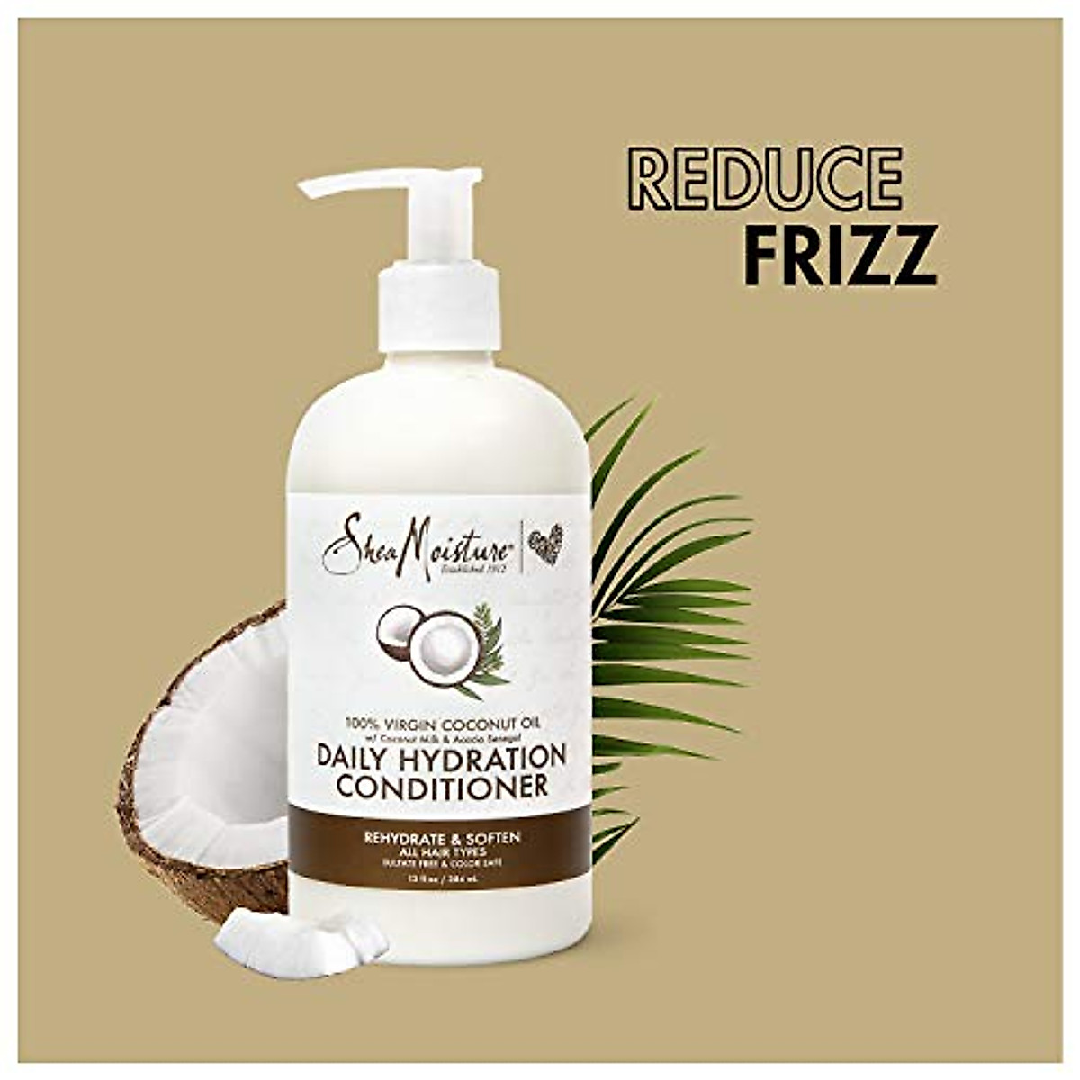 Sheamoisture Daily Hydrating Conditioner For All Hair Types 100% Virgin Coconut Oil Sulfate-Free 13 oz (Packaging May Vary)
