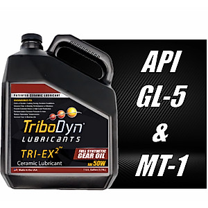 TriboDyn TRI-EX2 Full Synthetic 50W Gear Oil with Ceramic Coating (1 Gallon)