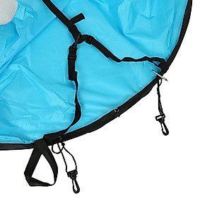 VGEBY Foldable Kayak Sail 108cm Foldable Kayak Wind Paddle Board Sail Down Wind Kayak Sail with Clear Window(Blue)