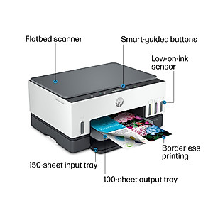 HP Smart -Tank 6001 Wireless All-in-One Cartridge-free Ink Printer, up to 2 years of ink included, mobile print, scan, copy (2H0B9A)