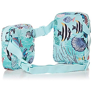 Vera Bradley Women's Recycled Lighten Up Reactive Convertible Belt Bag Sling Crossbody Bag, Paisley Wave Fish, One Size