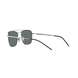 Ray-Ban RB3588 Square Sunglasses, Silver/Dark Grey Polarized, 55 mm