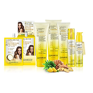 GIOVANNI 2chic Ultra-Revive Intensive Hair Mask, 5.1 oz. - Pineapple & Ginger Treatment Moisturizes Dry, Unruly Hair, Pro-Vitamin B5, Honeysuckle, Omega Fatty Acids, Paraben Free, Color Safe