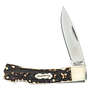 Uncle Henry Next Gen Staglon 5UH Bruin 6.5in Folding Knife with 2.8in Stainless Steel Drop-Point Blade and Staglon Handle for Hunting, Camping and EDC