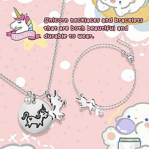 efubaby Large Jewelry Box for Girls 5 Layer Musical Box with Swing Door Spinning Ballerina, Unicorn Jewelry Set Included Jewelry Box Organizer for Girls Kids Jewelry Box Birthday Valentine Gift Pink