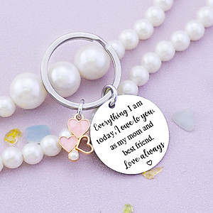 Mom Keychain Gifts from Daughter Son - Remember I Love You Mom Mother's Day Birthday Christmas Gift for Mother and Stocking Stuffer