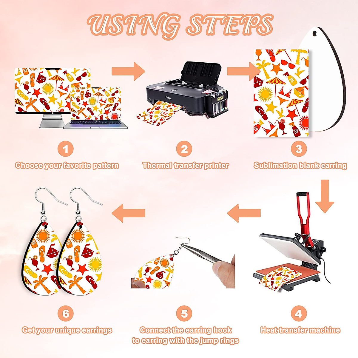 ZOCONE 60 Pcs Sublimation Earrings Blank Bulk, Sublimation Printing Earrings Unfinished Rectangular Heat Transfer Earring Pendant with Earring Hooks Cardboard Bags for Women DIY Earring (Teardrop)