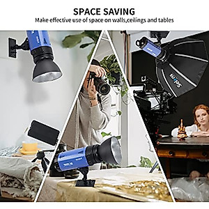 Youngerfoto Wall Mount Plate Pin 5/8 Stud, 2.36 inch Studio Camera Ceiling Mount for Video Light, Strobe Light, Studio Photography