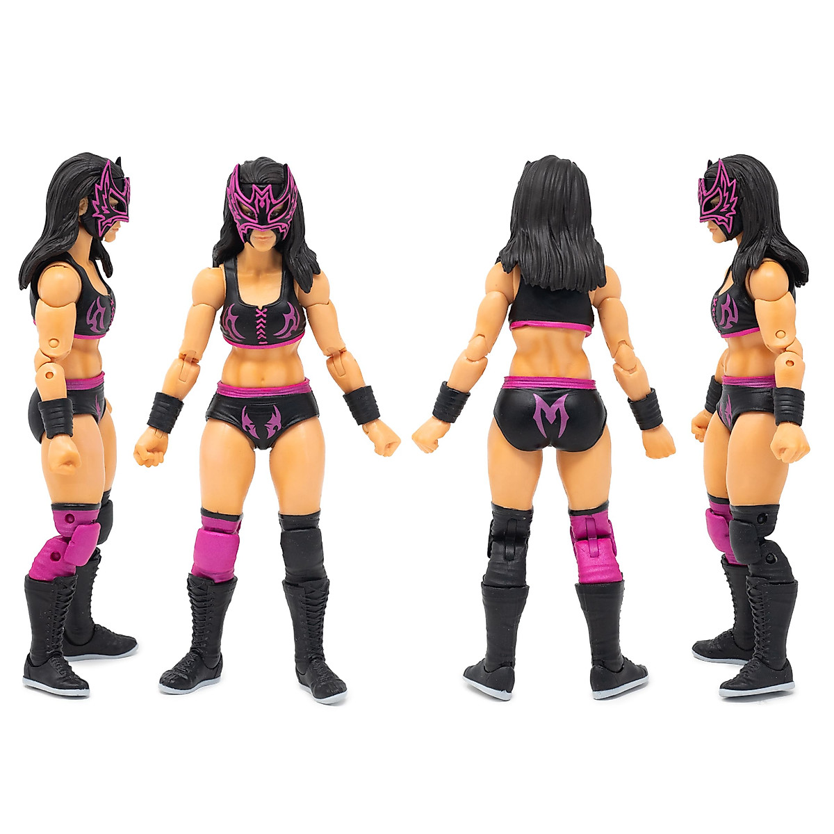 Boss Fight Studio Lady Maravilla, Legends of Lucha Libre Collectible Action Figure – Highly Articulated Figurine with Accessories Including Smartphone, Alternate Hands and Head, & Selfie Stick – 1:12