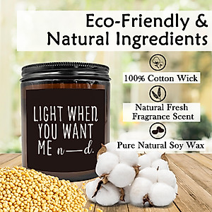 HIWX Light When You Want Me Candle, Anniversary Birthday Couple Gifts for Women Men Him, Funny Couples Valentines Day Soy Candles for Home Scented, Lavender,Vetiver,Sandalwood Scented Candle 8oz Jar