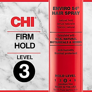 CHI Enviro 54 Hairspray, Natural Hold, Lightweight Spray to Finish & Secure A Variety of Hairstyles, Sulfate & Paraben-Free, 2.6 Oz