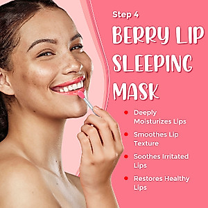 Lick Your Lips 6-in-1 Lip Care Kit With Lip Sleeping Mask, Silicone Brush, Sugar Lip Scrub, Lip Mask Sheet to Reveal Luscious, Lip Exfoliator Scrub to Soft Lips – Korean Lip Therapy Set for a Fuller