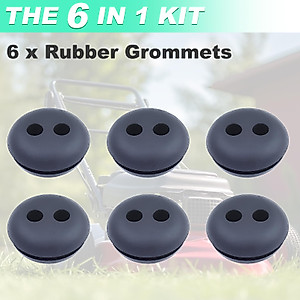 Adefol Fuel Gas Tank Rubber Grommet for 2-Hole 21mm (13/16") Hole Trimmer Weed Eater Replacement Kit