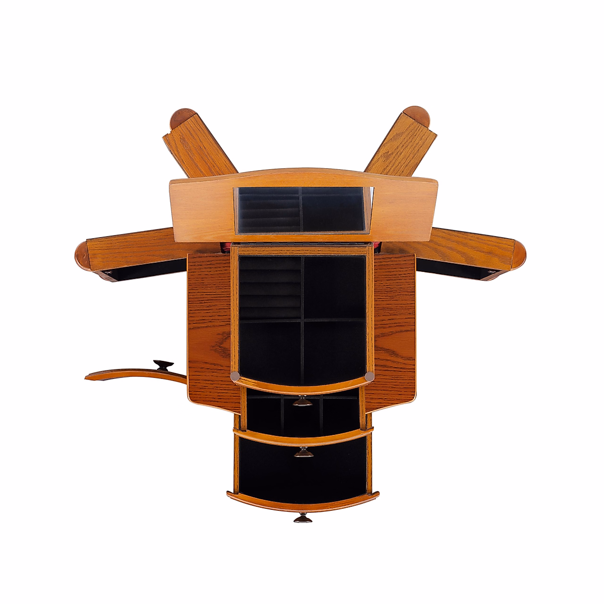 Powell Furniture Powell Jewelry Armoire, Distressed Woodland Oak Black Lining