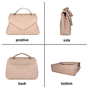 iKunst Qulited Crossbody Bags for Women, Large Fashion Purses and Handbags, PU Leather Shoulder bags with Adjustable Strap