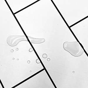 Yifasy Shelf Liner White Grid Black Lines Self-Adhesive Drawer Paper Industrial Style Wall Decor Furniture Sticker 118x17.7 Inch