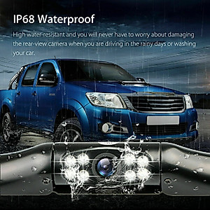 Kairiyard License Plate Backup Camera, Waterproof 170° View Rear View Reverse Camera Night Vision Back up Camera Systems for Cars Trucks Pickup SUVs Trailer