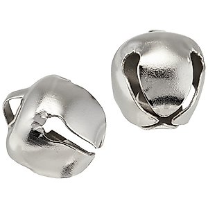 Darice 144 Piece, 1/2 Inch Silver Jingle Bells (10155-19)
