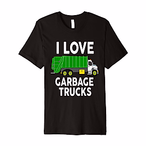 I Love Garbage Truck Shirt Kids Garbage Trucks Premium T-Shirt