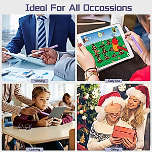 Stylus Pen for Touch Screens, Penyeah 3 in 1 Magnetic Disc/Rubber/Hard Mesh Tip Stylus,Universal High Precison Touch Screen Pen Stylist for All Capacitive Touch Screens-Dream Purple