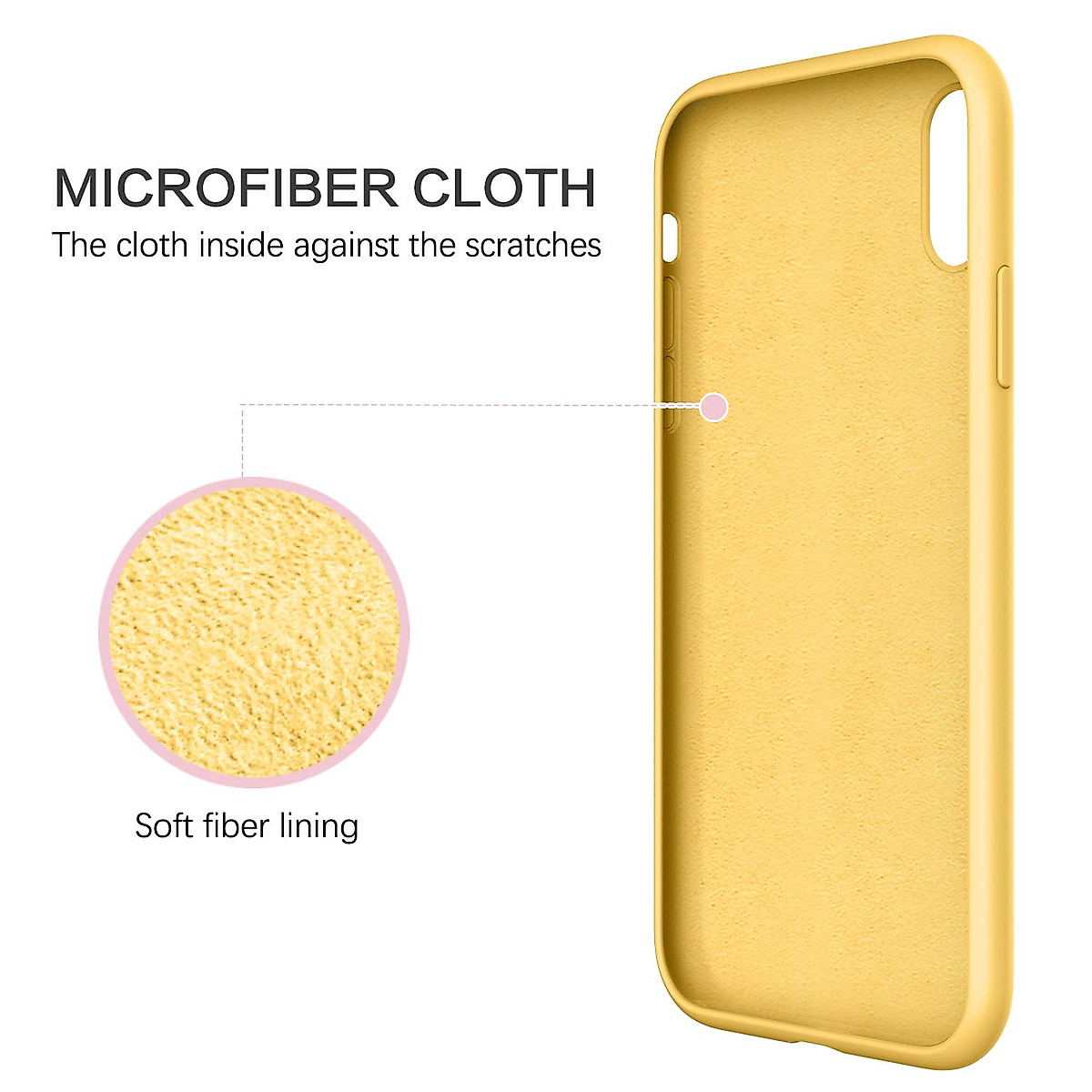 BENTOBEN for iPhone XR Cases, Liqud Silicone Gel iPhone XR Phone Case with Anti-Slip Microfiber Lining Hard Back Rubber Bumper Shockproof Full-Body Protective Case Cover for iPhone XR 6.1", Yellow
