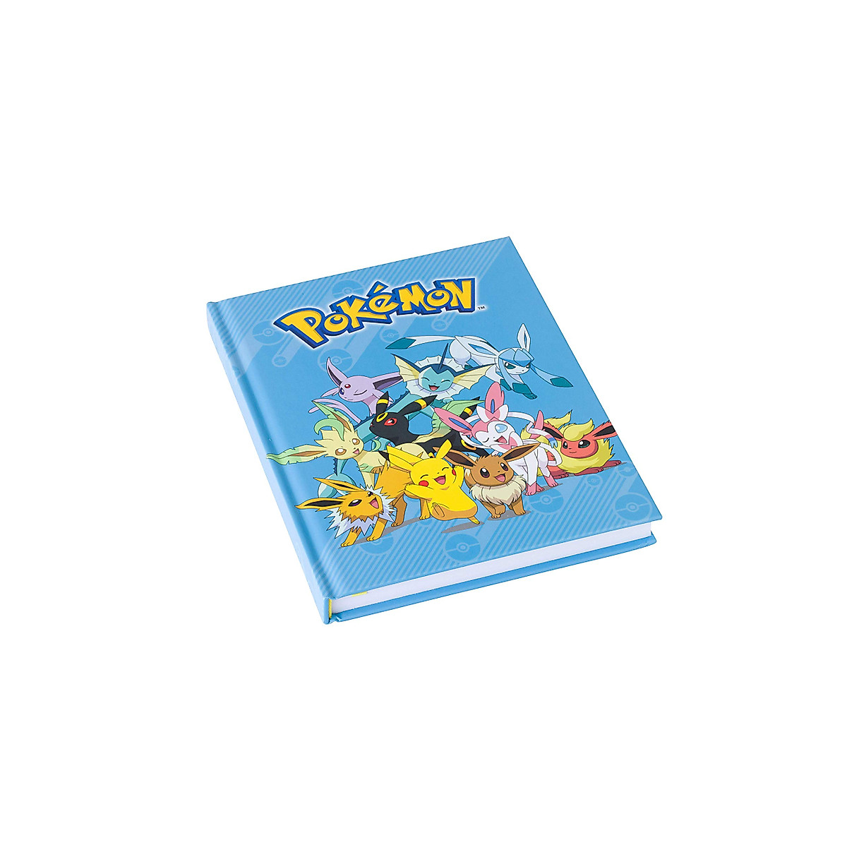 Silver Buffalo Pokémon Eevee & Pikachu Hard Cover Journal Notebook with Ribbon Book Mark, 6 x 8 inches, Blue