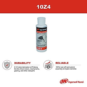 Ingersoll Rand Air Tool Oil, 4oz Bottle, SAE Grade 10W