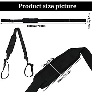 3 Pack Carry Strap for Beach Chair, Adjustable Beach Chair Backpack Straps, Universal Folding Chair Shoulder Strap Replacement for Beach, Camping, Backpacking, Picnics, Scooter, Foldable Bikes (Black)