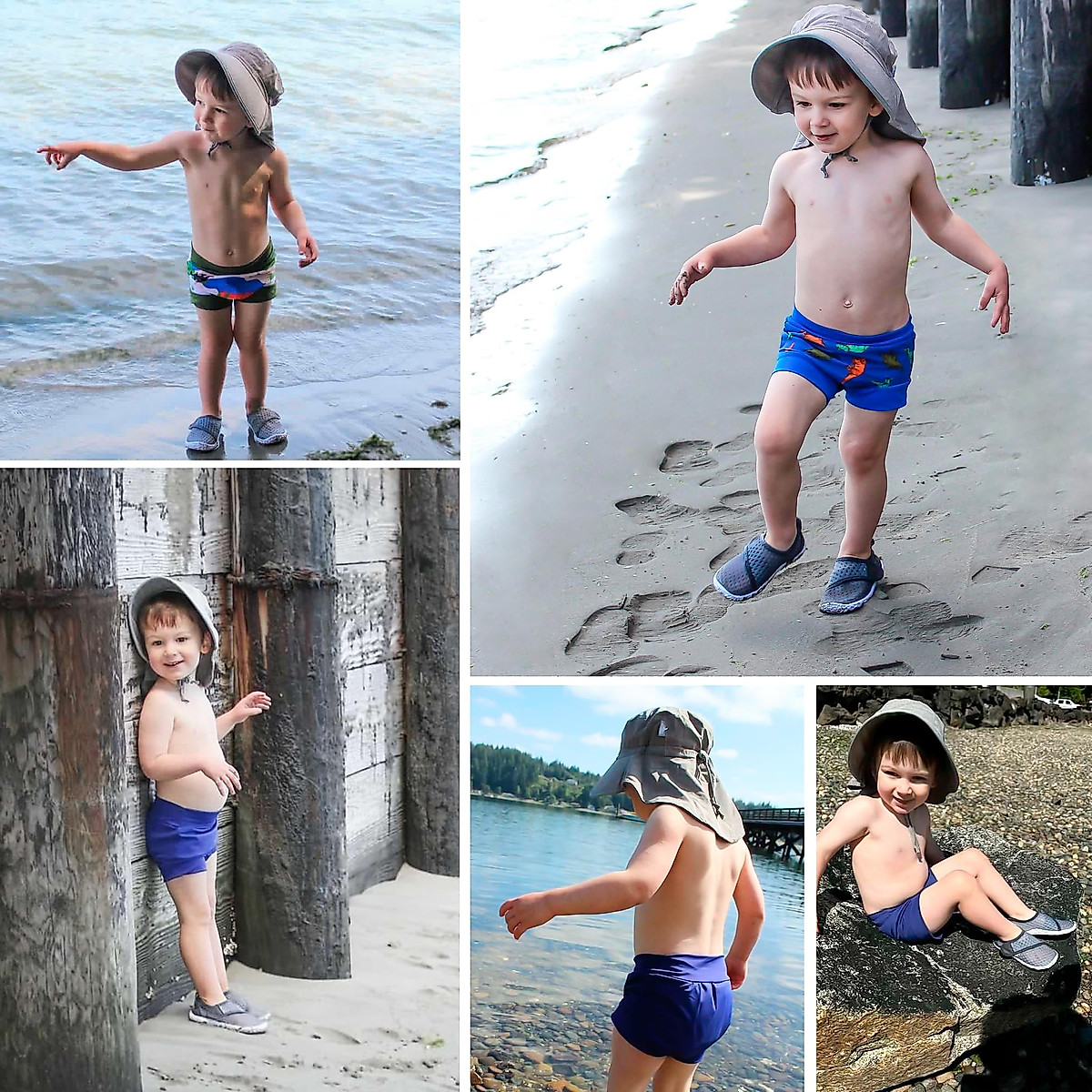 BIG ELEPHANT Baby Swim Diapers 3pcs, Reusable Adjustable Washable Waterproof Swimming Diaper for Boy's and Girl's, 12-24 Months