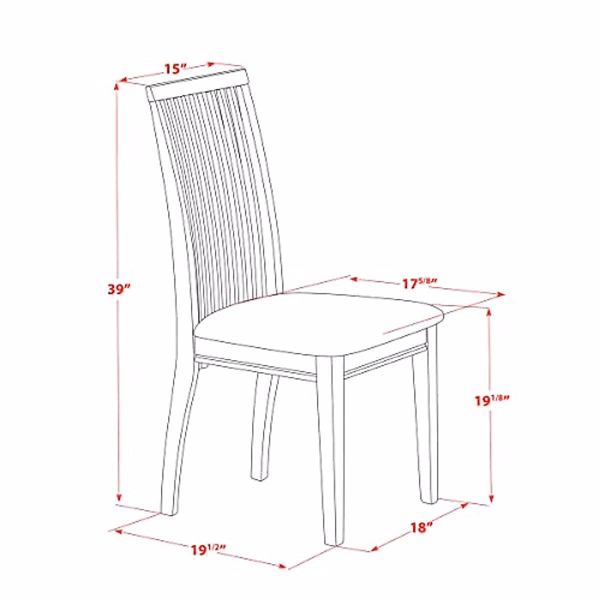 East West Furniture HBIP5-MAH-C 5 Piece Dinette Set for 4 Includes a Round Dining Room Table with Pedestal and 4 Linen Fabric Upholstered Dining Chairs, 42x42 Inch, Mahogany