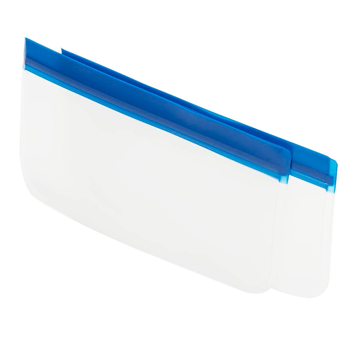 Home Basics 2 Piece Reusable 4" x 8" PEVA Food Bags, Clear