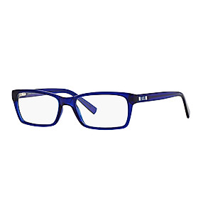 A|X ARMANI EXCHANGE Men's AX3007 Rectangular Prescription Eyeglass Frames, Marine Transparent/Demo Lens, 53 mm