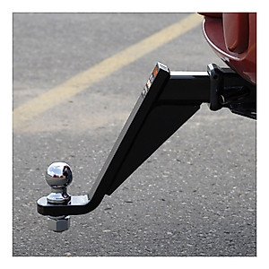 CURT 45296 Chrome Class 3 Trailer Hitch Ball Mount, Fits 2-Inch Receiver, 7,500 lbs, 1-Inch Hole, 4-Inch Drop, 2-In Rise