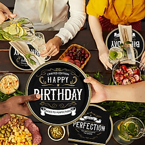 Birthday Party Supplies Disposable Paper Plates Napkins Cups Tablecloth and Banner for Happy Birthday Party Decorations, Serve 25