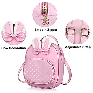 Little Girls Pink Travel Backpack Cartoon Mini Mouse Backpack Small Kids Backpack Purse Cute Children Toddler Backpack Gift