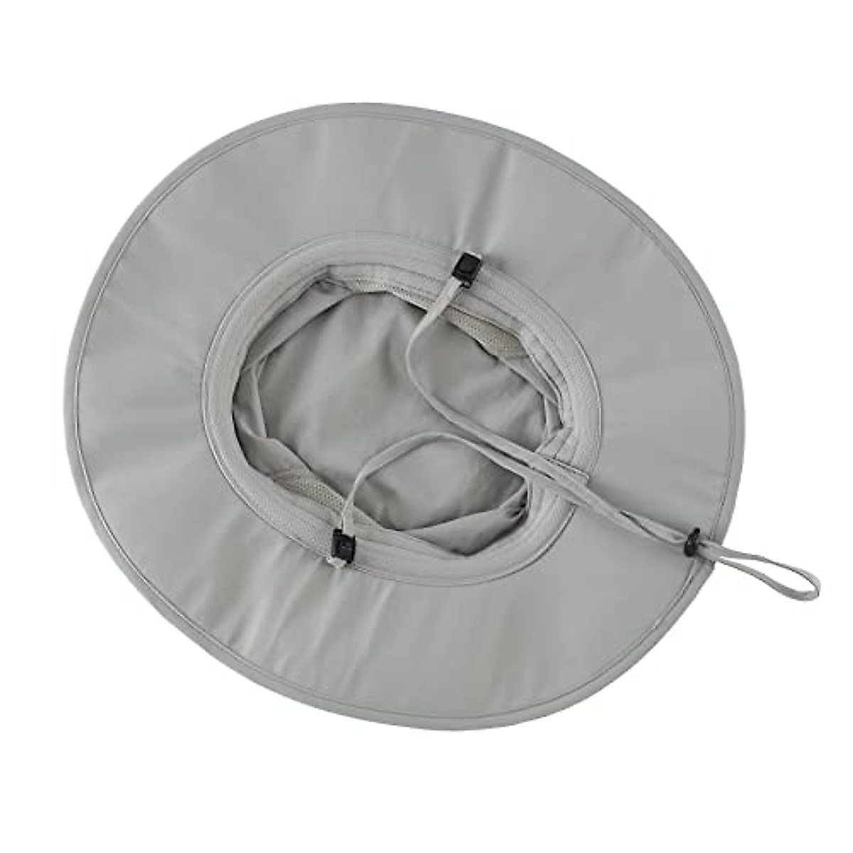 Home Prefer UPF50+ Mens Sun Hat Wide Brim Fishing Hat Airy Mesh UV Protection Hat Portable Bucket Sun Hat Light Grey