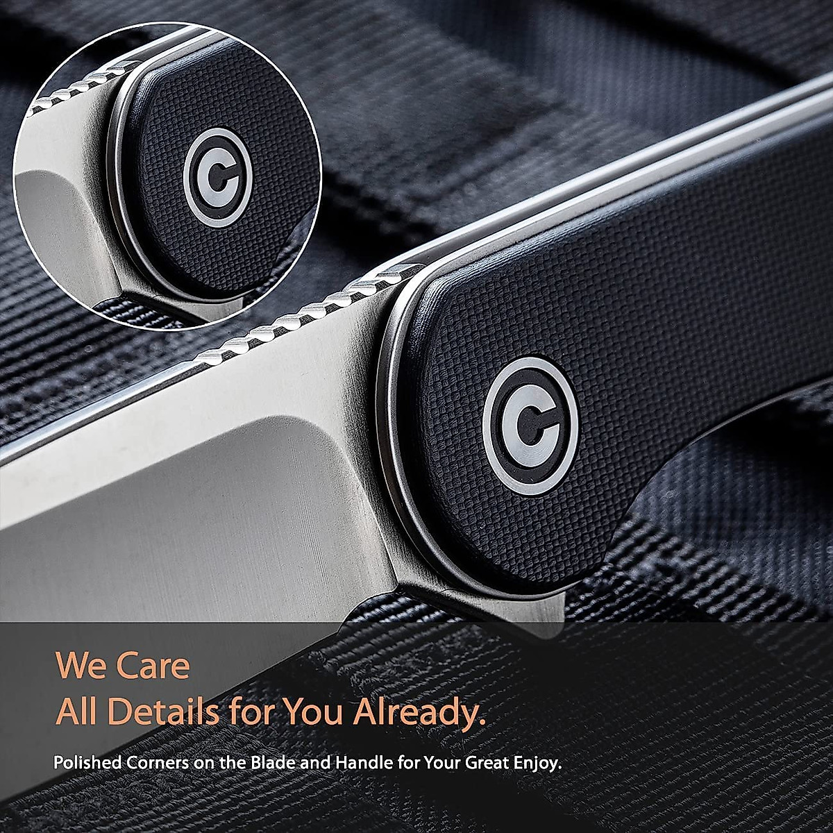 CIVIVI Elementum Flipper Knife Bundled with Button Lock Elementum, Great EDC folding Knife Companion