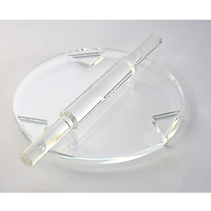 Golden Drops Chapati Rolling Board & Belan for Kitchen Acrylic Transparent Chakla Belan Set Crystal Clear