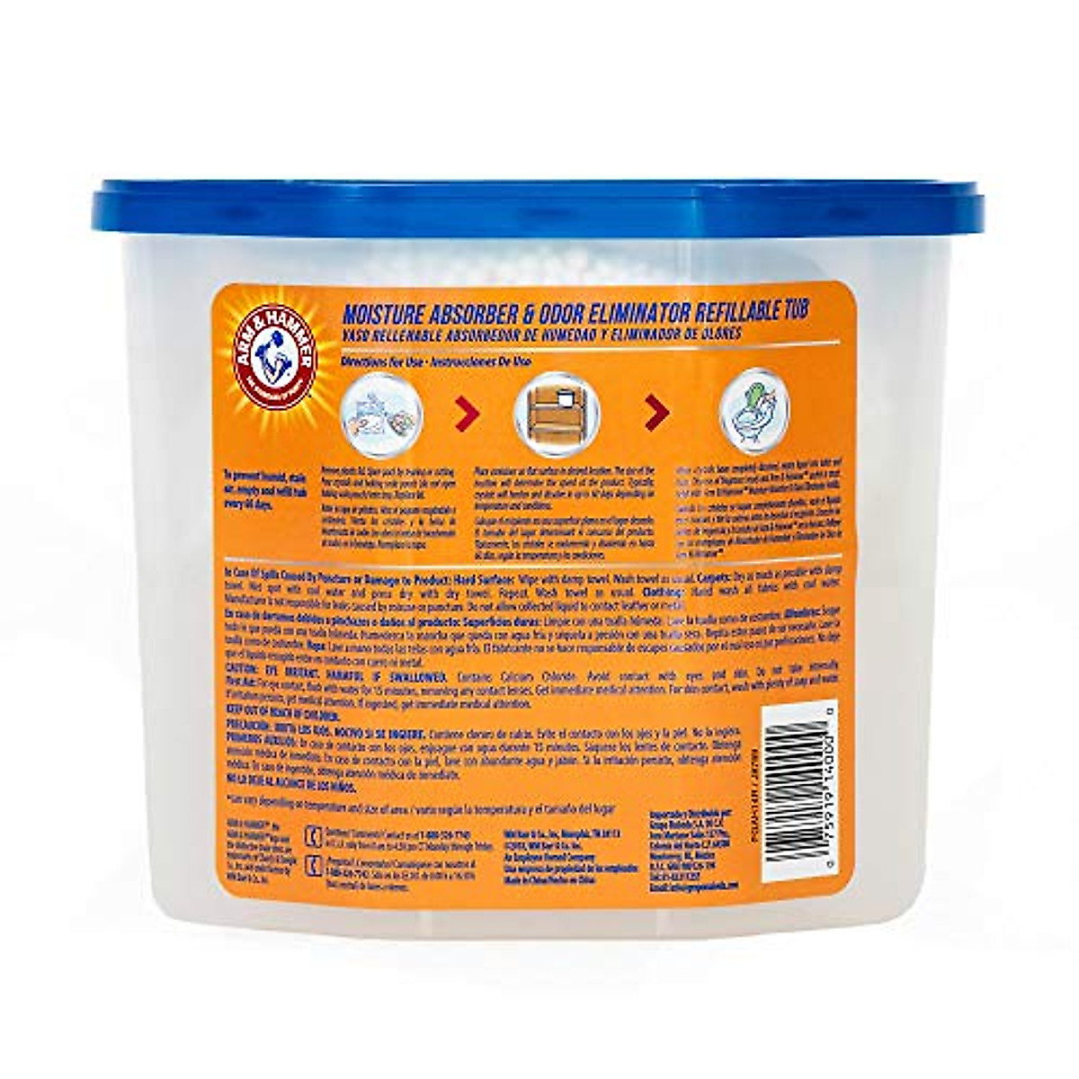 Arm & Hammer Fragrance Free Refillable Moisture Absorber and Odor Eliminator 14 oz.(Pack of 3)