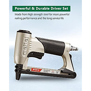 meite MT8016 Pneumatic Upholstery Stapler 21 Gauge 1/2" Crown 1/4" to 5/8" Length Industrial Fine Wire Stapler