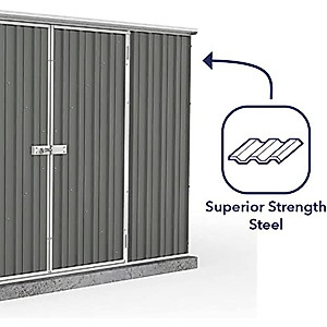 Outdoor Storage Shed, Storage Shed and Tool Shed Storage Sheds 10 x 10 ft. Galvanized Steel & Metal Storage Shed
